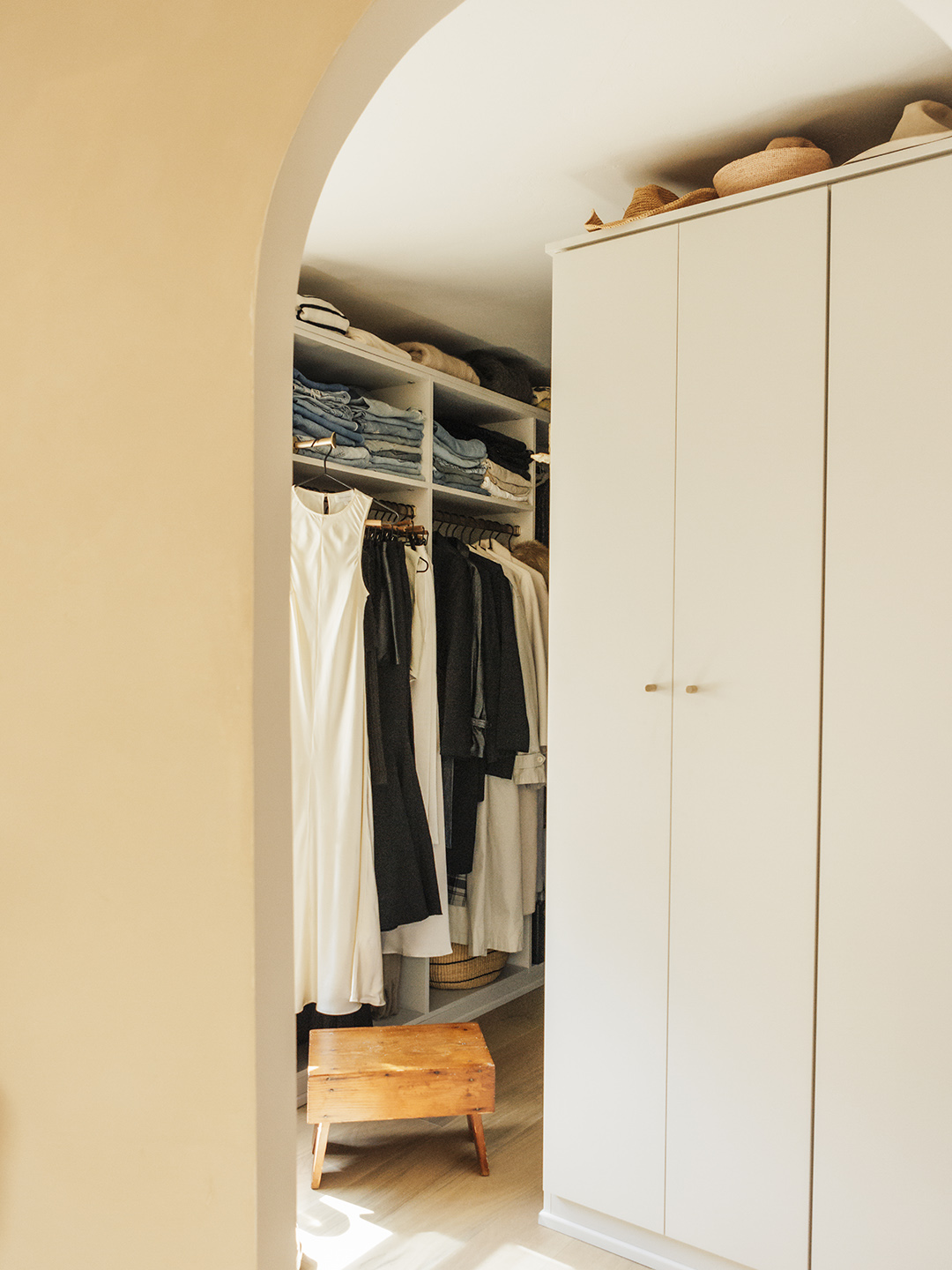 How a Couple Turned Part of Their Bedroom Into a Walk-In Closet
