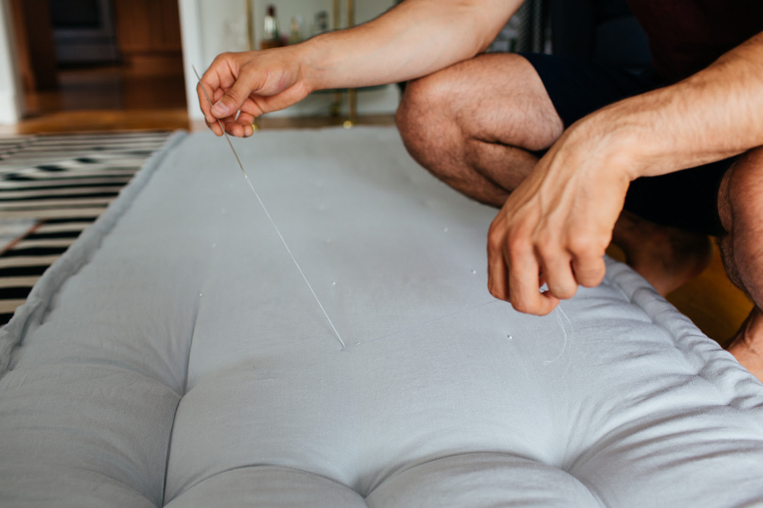 Here’s How to DIY a French Tufted Mattress