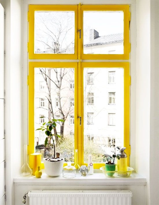 Window Frame Ideas With Colorful Paint