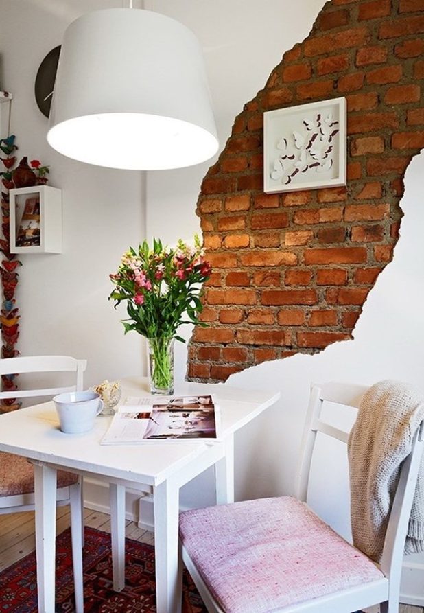 How To Push Dining Table Against Wall For More Kitchen Space Design