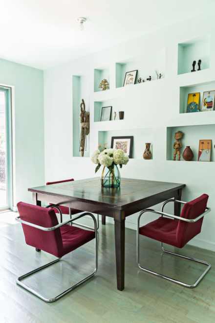 How To Push Dining Table Against Wall For More Kitchen Space Design