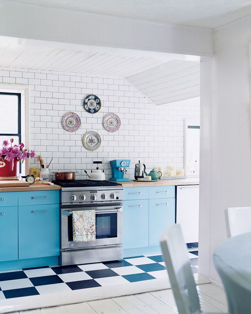 Checkerboard Kitchen Floor Ideas, Retro Tile Trend
