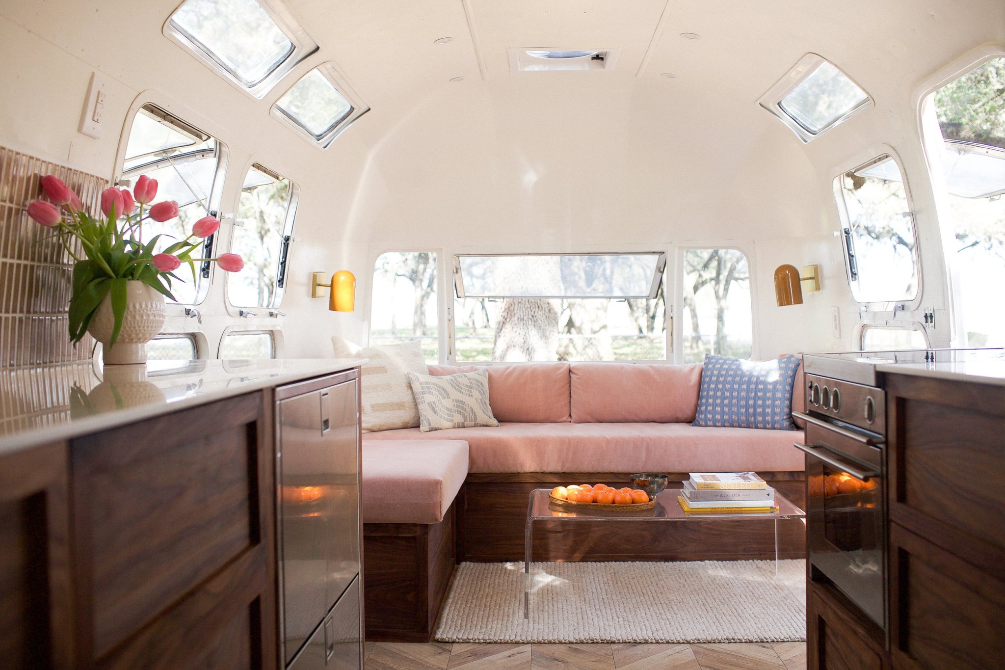 Tour a Tiny Blush Pink Airstream Designed by The Modern Caravan