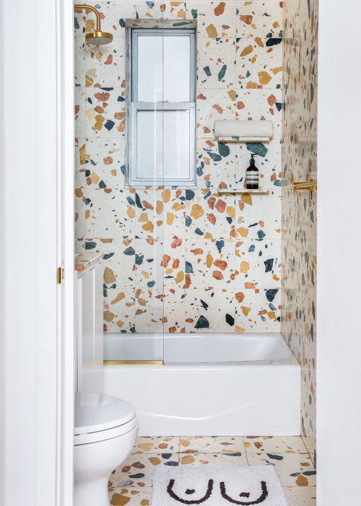 Two Graphic Bathroom Tile Ideas, Courtesy of Tali Roth