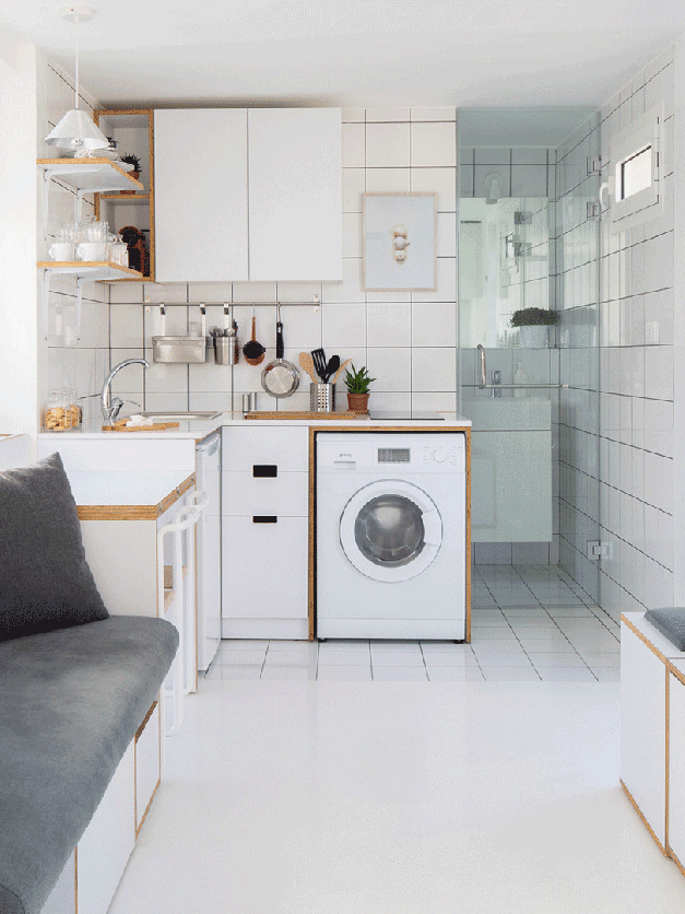 This Small Kitchen Defies Its Tiny Size with Clever, Seamless Storage