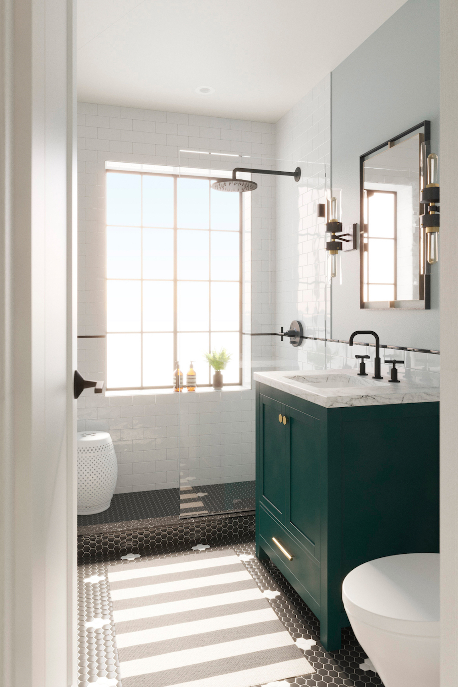 One Kings Lane and Block Renovation Created Two New “Bathrooms in a Box”