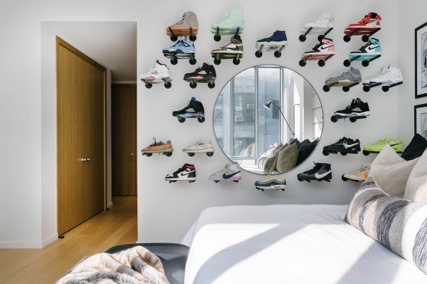 I Designed a Floating Sneaker Display Using $10 Brackets from Amazon