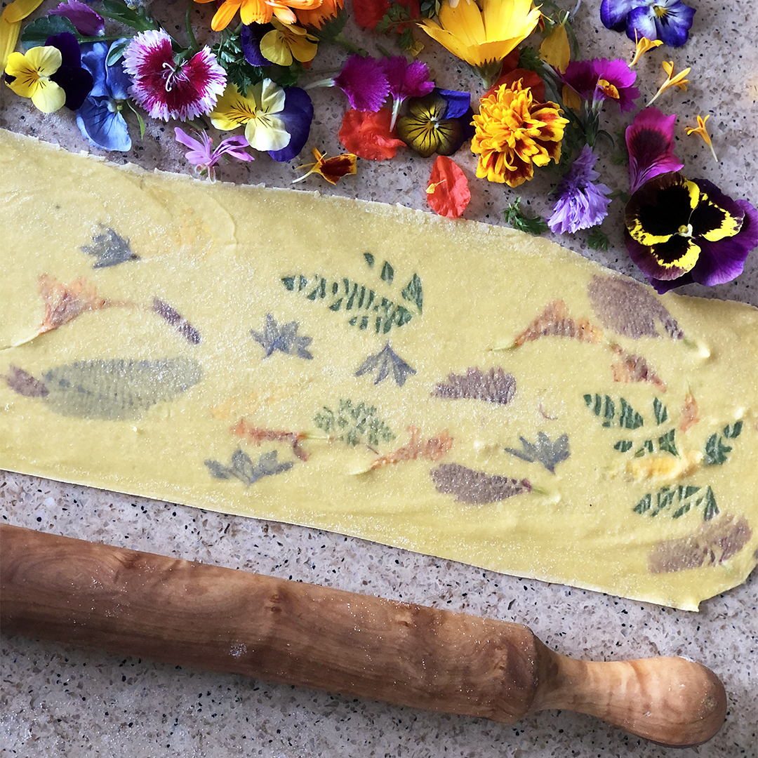 A Flower-Pressed Fresh Pasta Recipe Guaranteed to Brighten Up Mealtime