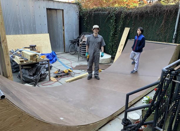 How This Dad Made a Homemade Skate Ramp for His Quarantined Kids