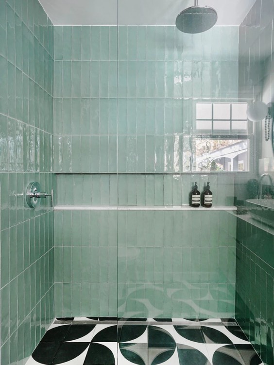 6 Glass Tile Bathrooms That Really Shine