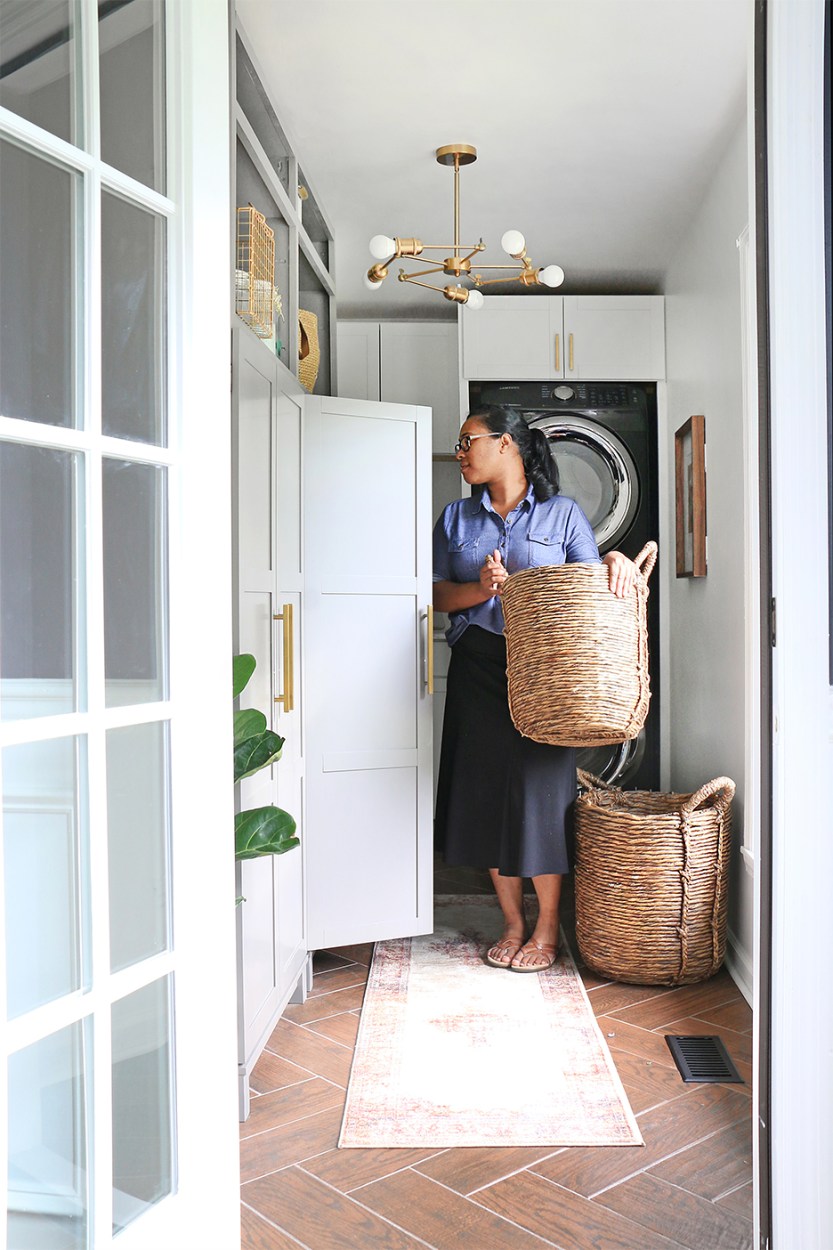 Inside One DIYer's Tiny Laundry Room Transformation, Complete with Two ...