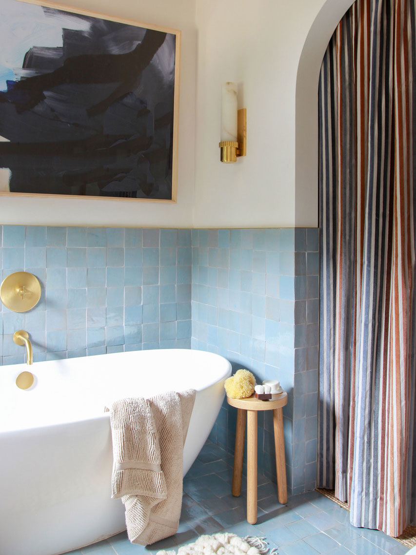 The Best Tile for Bathroom Floors, According to Designers