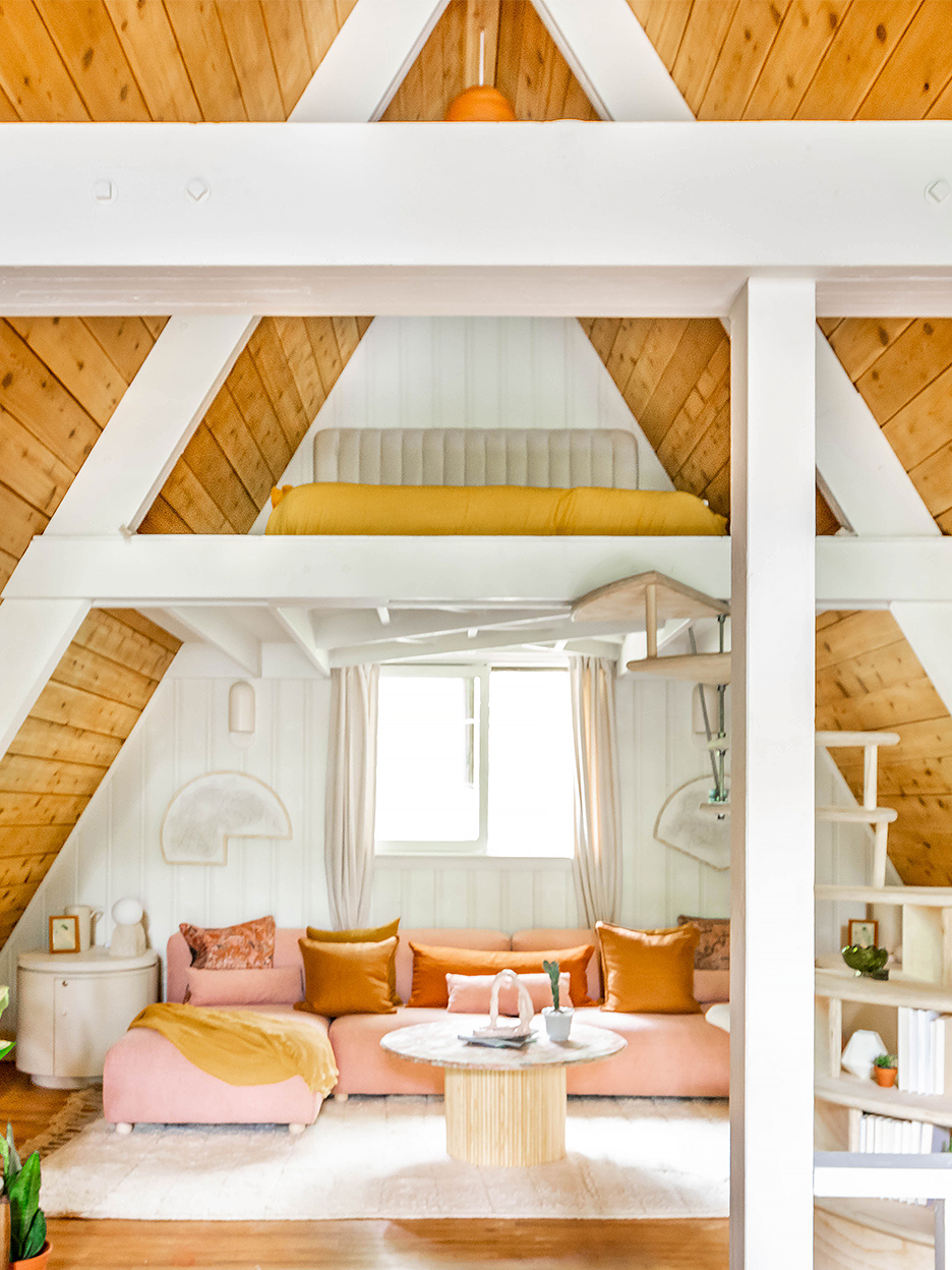 This A-Frame Movie Loft Is the Perfect Place to Cozy Up in Winter