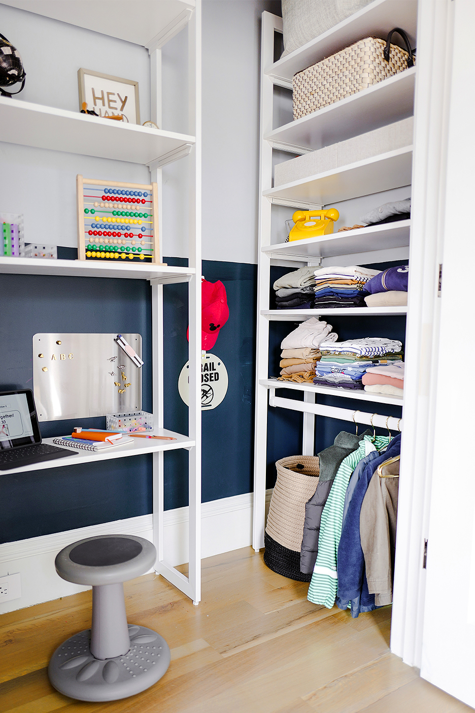 How One Design-Loving Mom Turned Her Kids’ Closet Into a Home Classroom