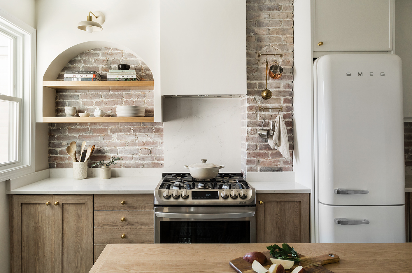 This Massachusetts Kitchen Redesigned For a Very Tall Family Raises the Bar