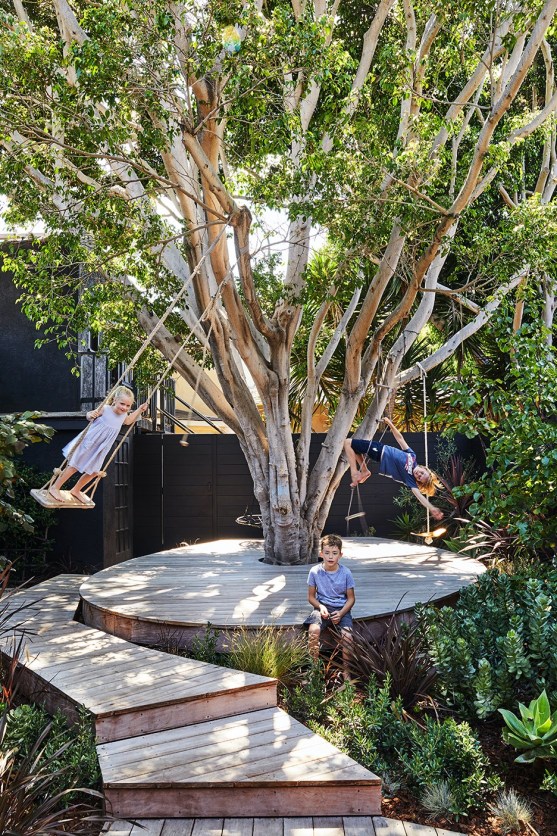 This Family’s Backyard Landscape Design Features a A Pond-Inspired Pool