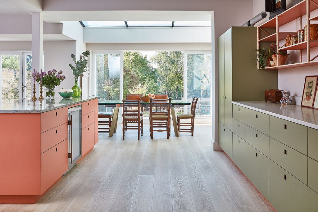 The Standout Feature in This Pastel London Kitchen Is Behind Closed Doors