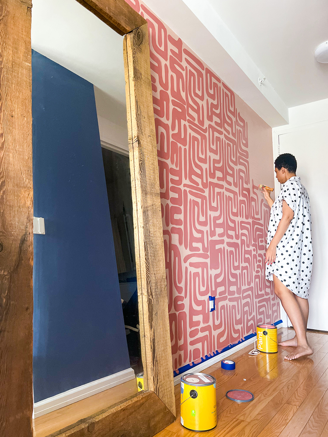 How to Stencil an Accent Wall for Less than $200