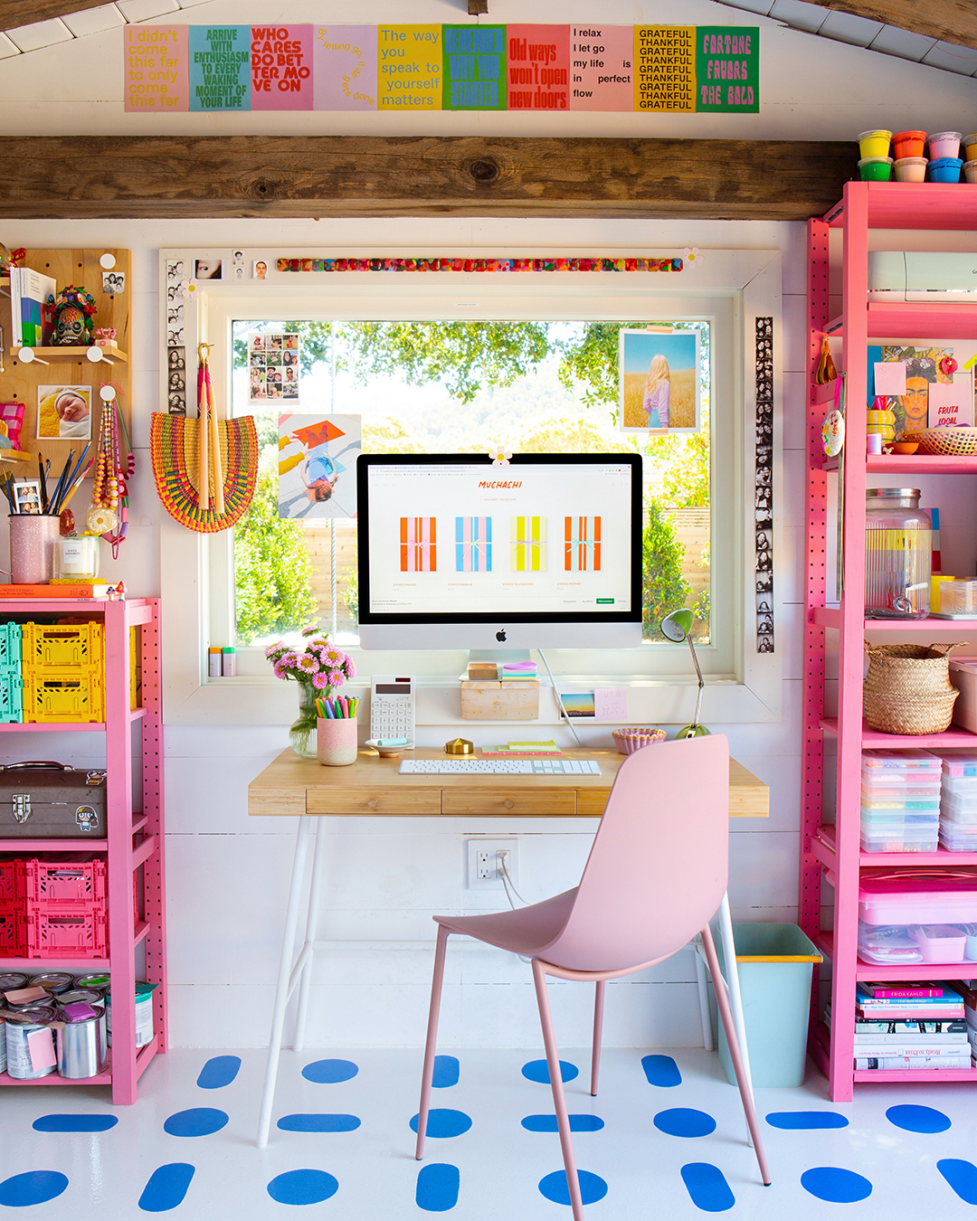 Bubblegum Pink Paint Turned This Backyard Studio Into a Crafting ...