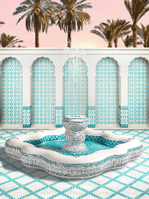 The Next Best Thing to a Pool Is This $55 Blow-Up Water Fountain