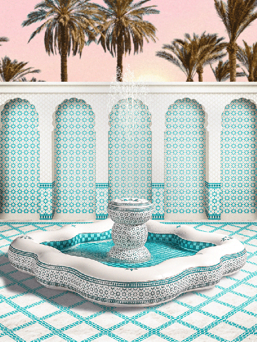 The Next Best Thing to a Pool Is This $55 Blow-Up Water Fountain