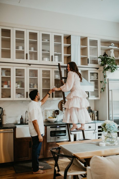 Tall Cabinets? A Kitchen Ladder Might Be Your Smartest Addition