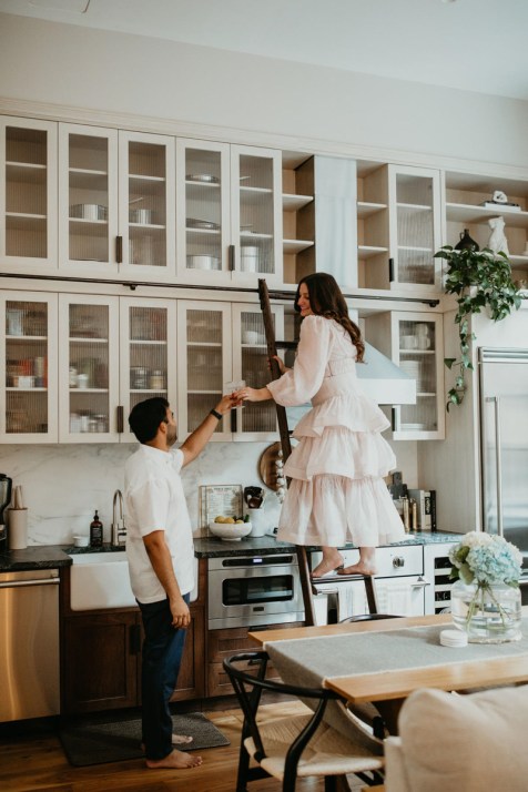 Tall Cabinets? A Kitchen Ladder Might Be Your Smartest Addition