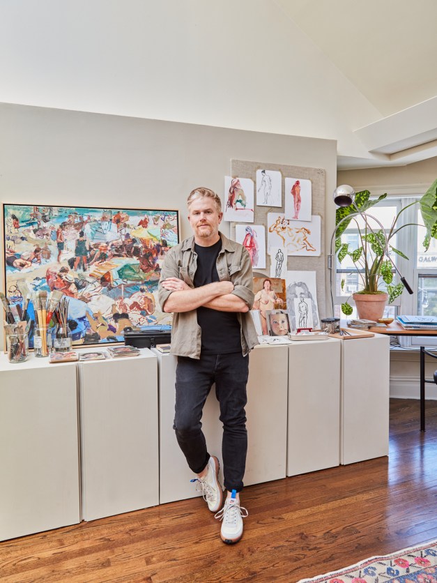IKEA Storage Doubles as a Paint Easel in Jordan Ferney’s Apartment Art ...