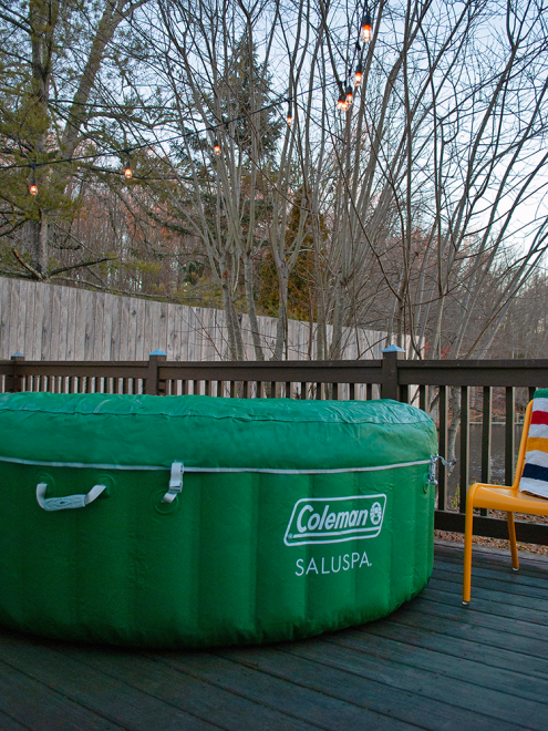 A Domino Editor's Review of the Coleman Inflatable Hot Tub | domino