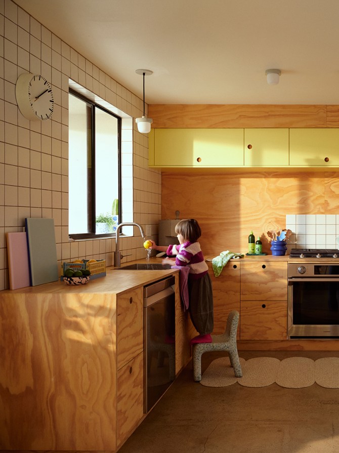 Inside Artist Bethany Brill’s Plywood- and Tile-Covered California Home