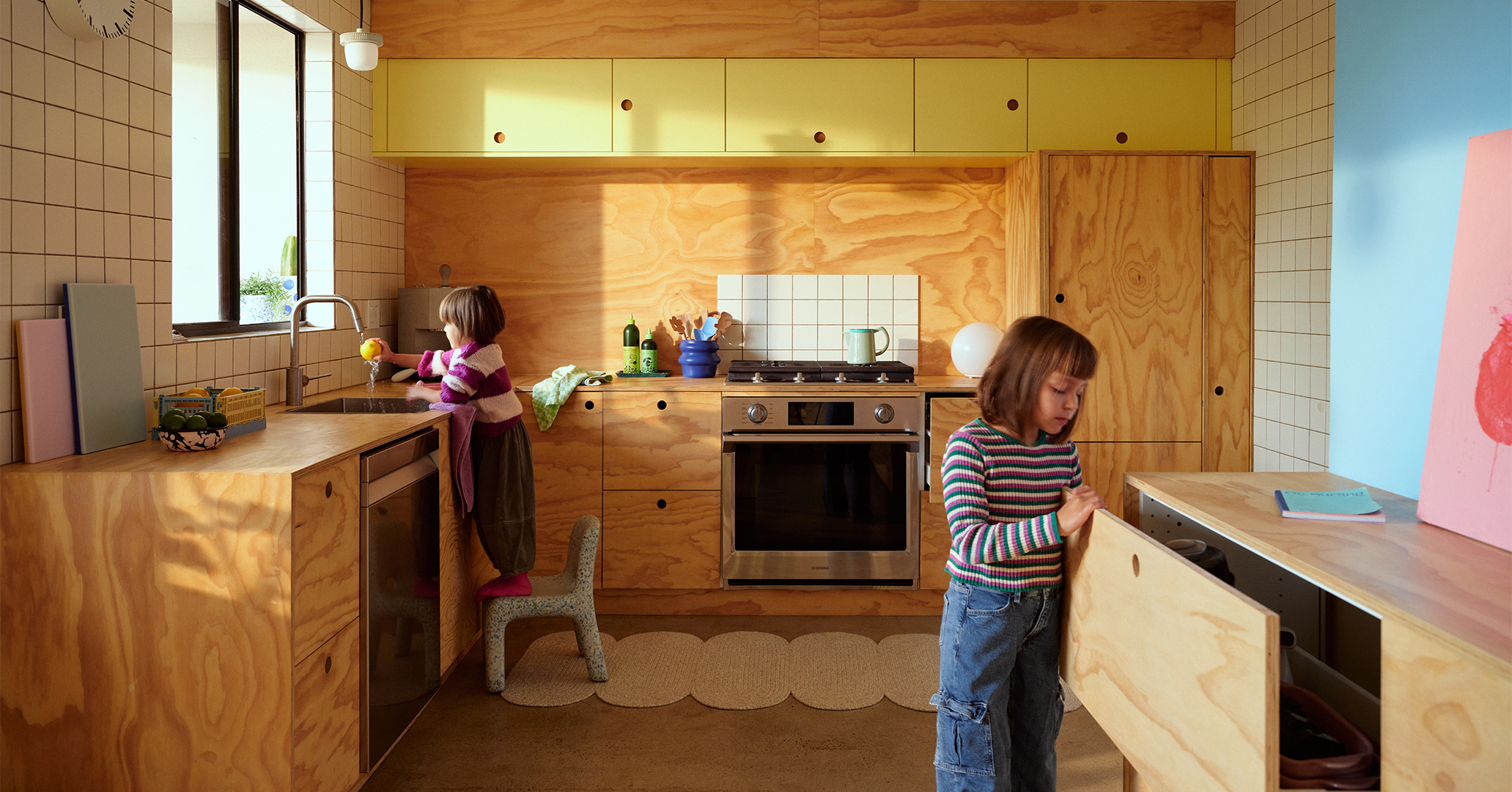 Inside Artist Bethany Brill’s Plywood- and Tile-Covered California Home