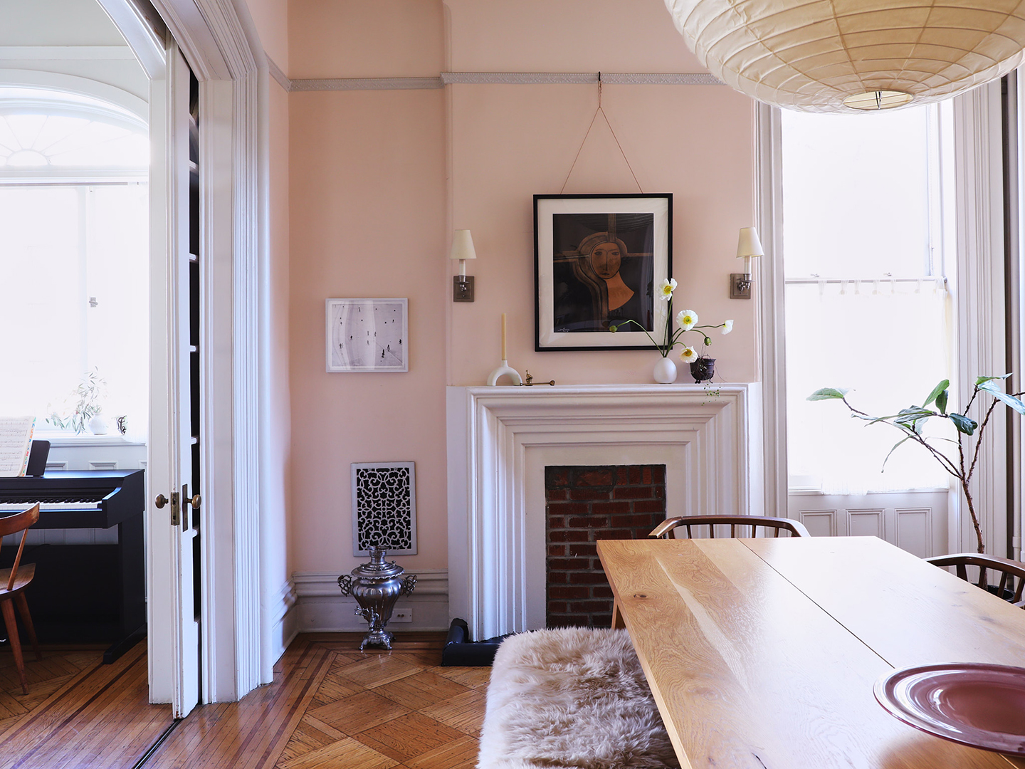 In This Clinton Hill Home, Art Is Displayed on Moldings and in Fireplaces