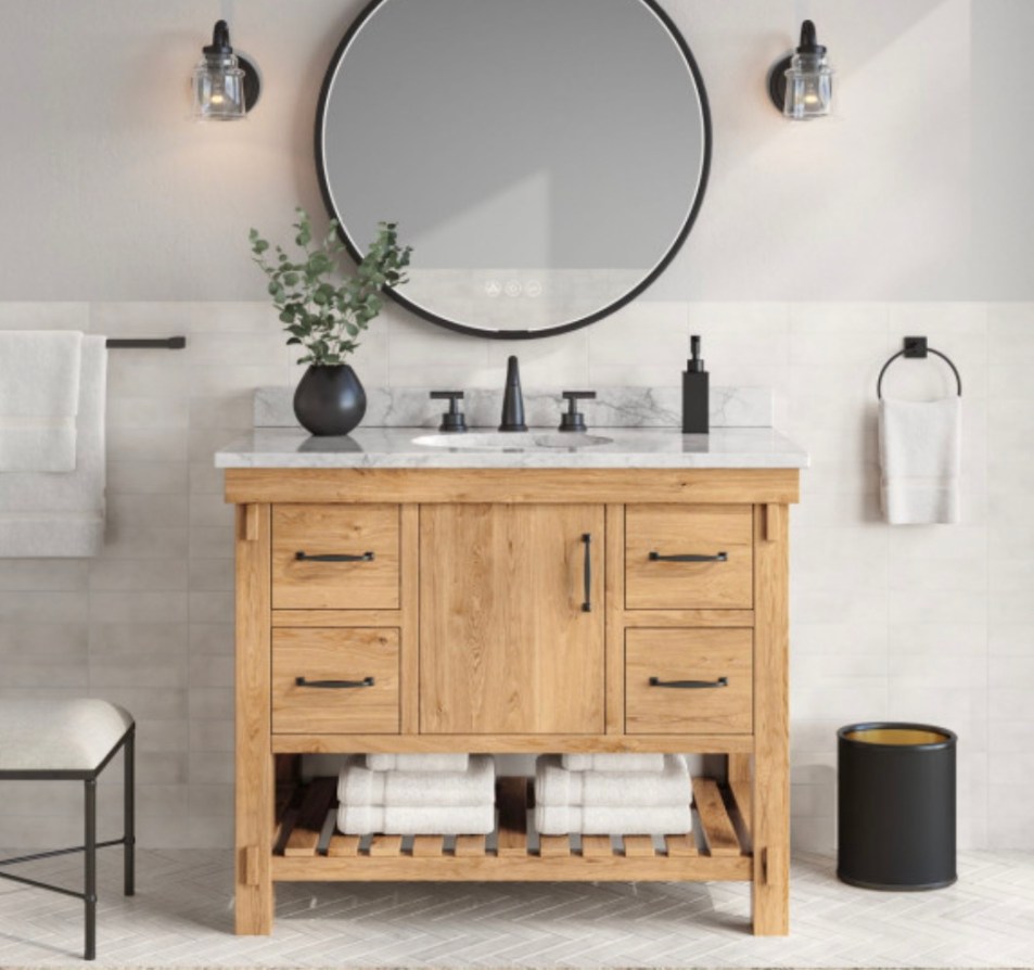 Move Over White—The Most Popular Bathroom Vanity Finish Is…