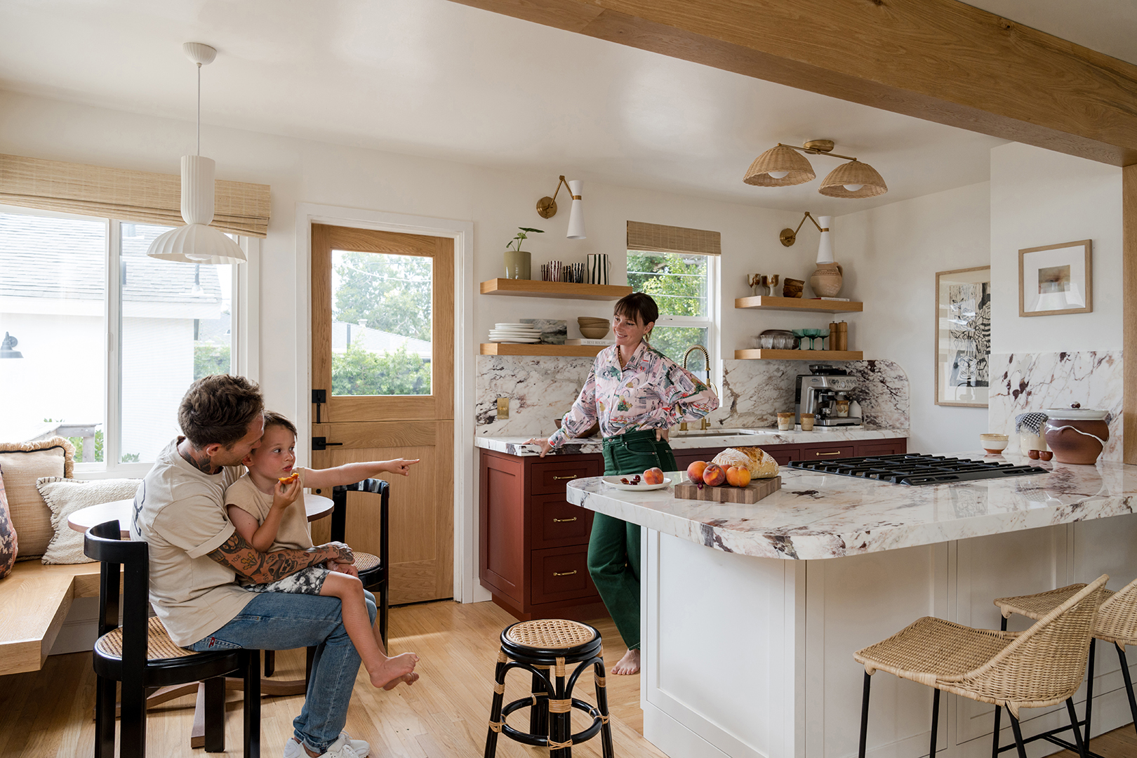 This Airy Reno Got a Last-Minute Dose of Drama in the Kitchen