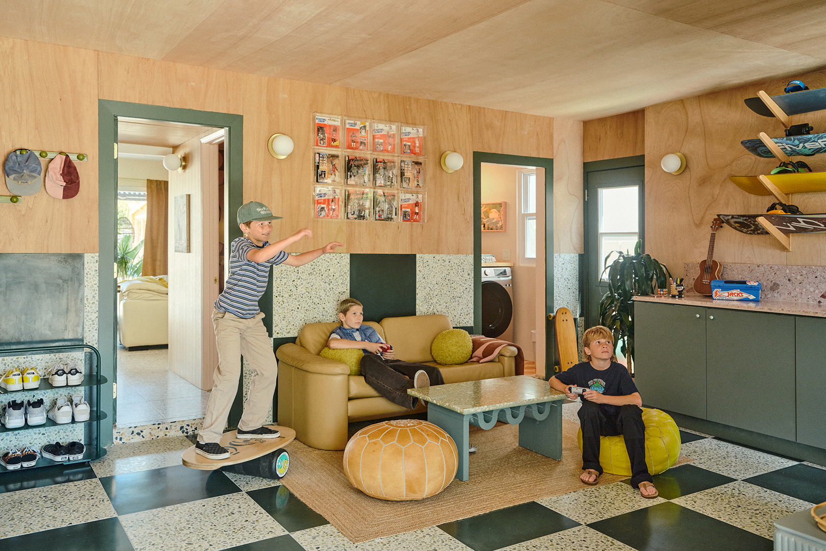 This Terrazzo-Packed Family Zone Used To Be A Gross Garage