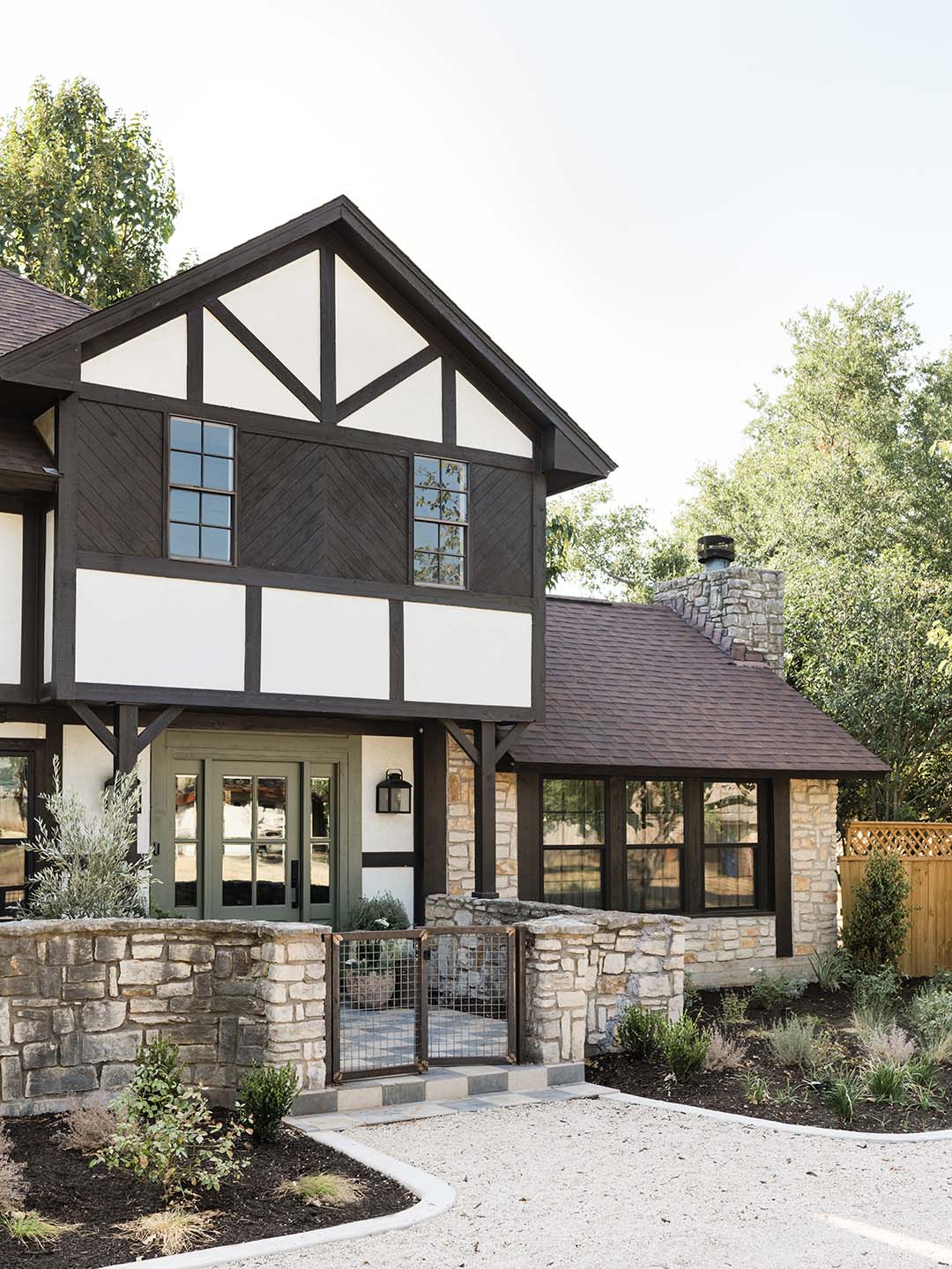 This '80s Tudor Front Yard Gets a Charming Update