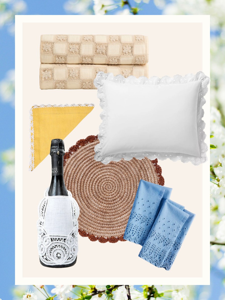 Fashion's Lace, Crochet, and Eyelet Trend Is Hitting Home Decor | domino