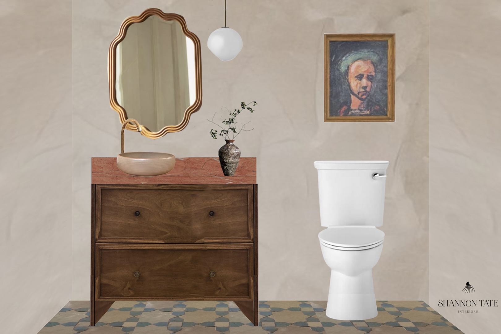 How I Transformed My Powder Bathroom for Under $3,000