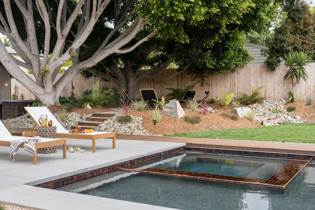 Once a Plot of Grass, This Yard Now Has a Pool, Deck, ADU, and Tiled ...