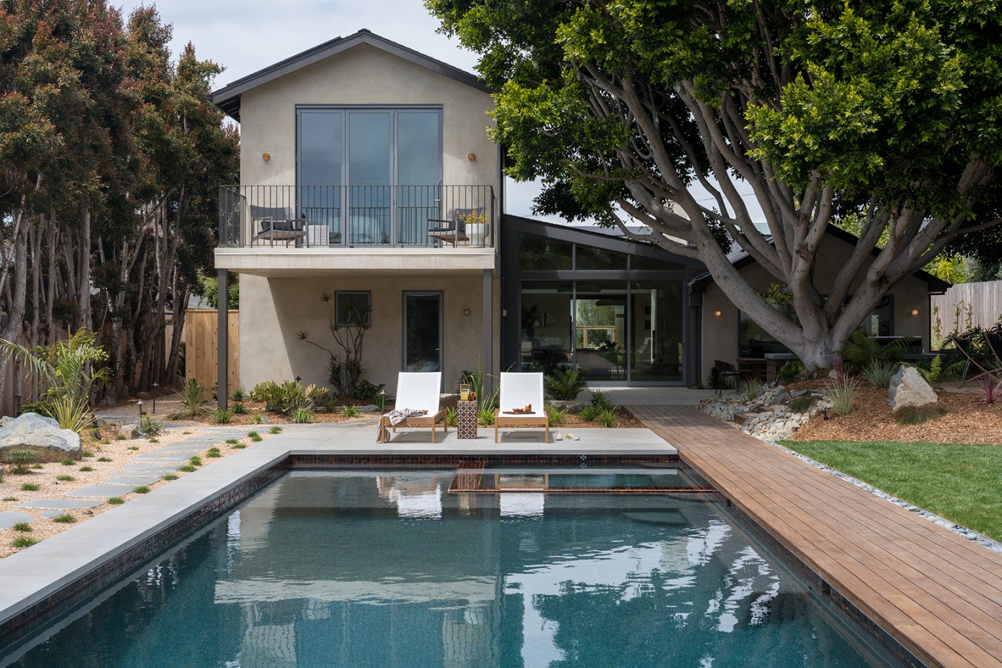 Once a Plot of Grass, This Yard Now Has a Pool, Deck, ADU, and Tiled ...