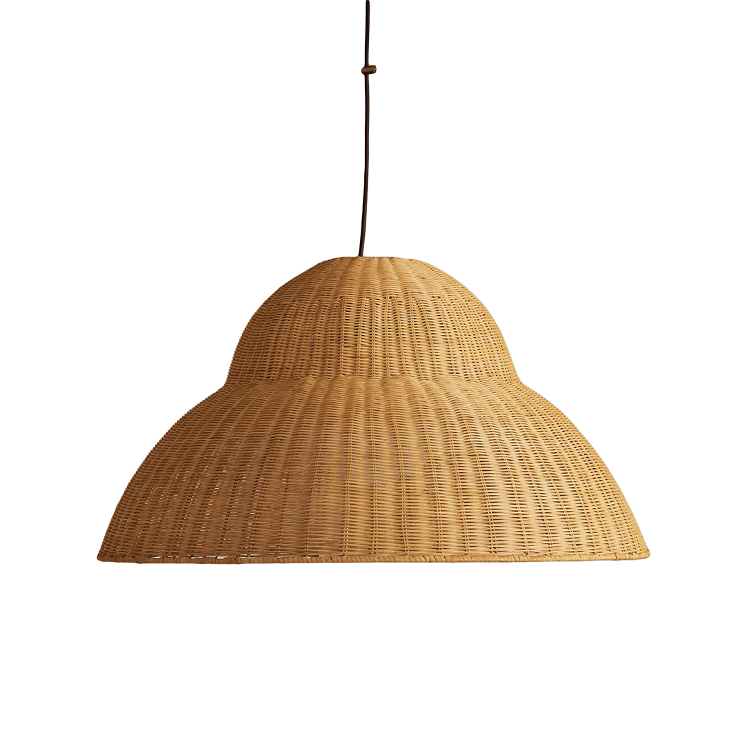 Supersize Wicker Pendants Are the Overhead Lighting Designers Actually Like