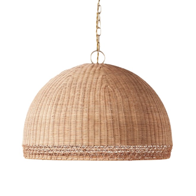 Supersize Wicker Pendants Are the Overhead Lighting Designers Actually Like