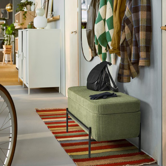 We Uncovered a Chic, Corduroy Storage Bench at IKEA
