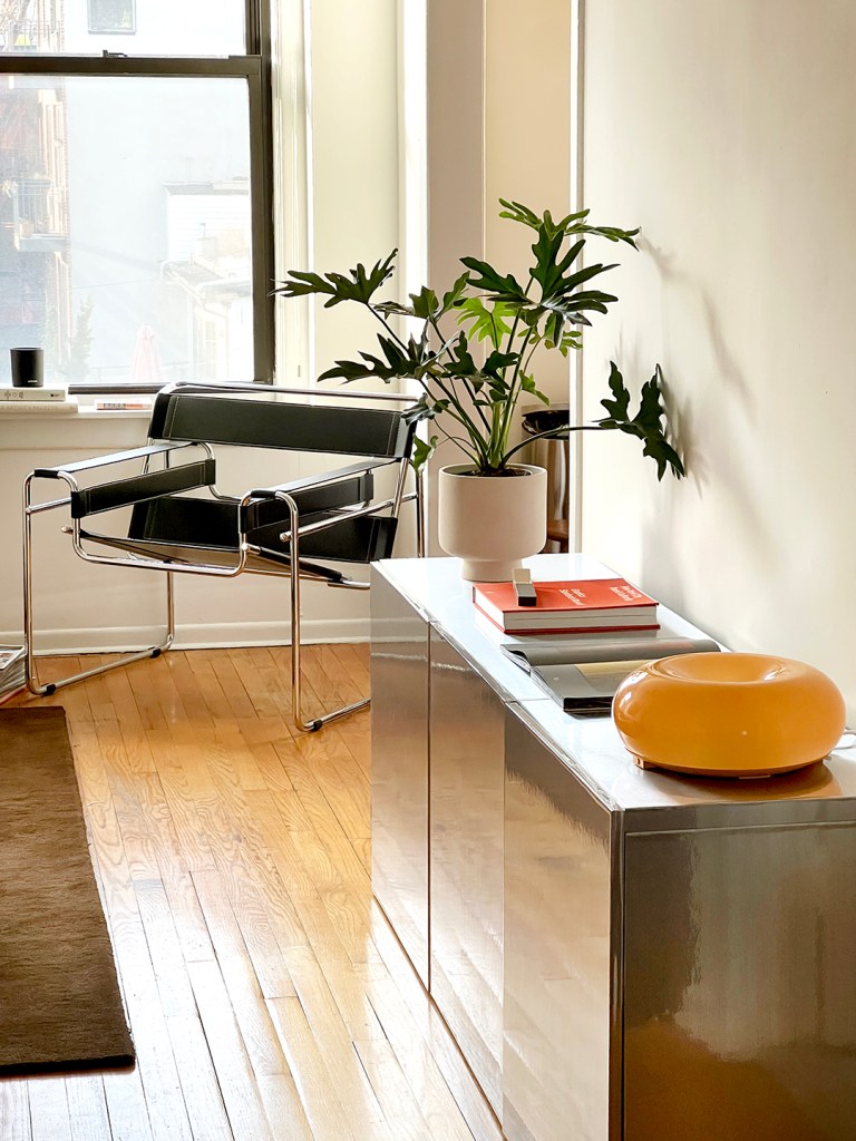 This IKEA Besta Hack Nails the Chrome Trend for Just $60 | domino