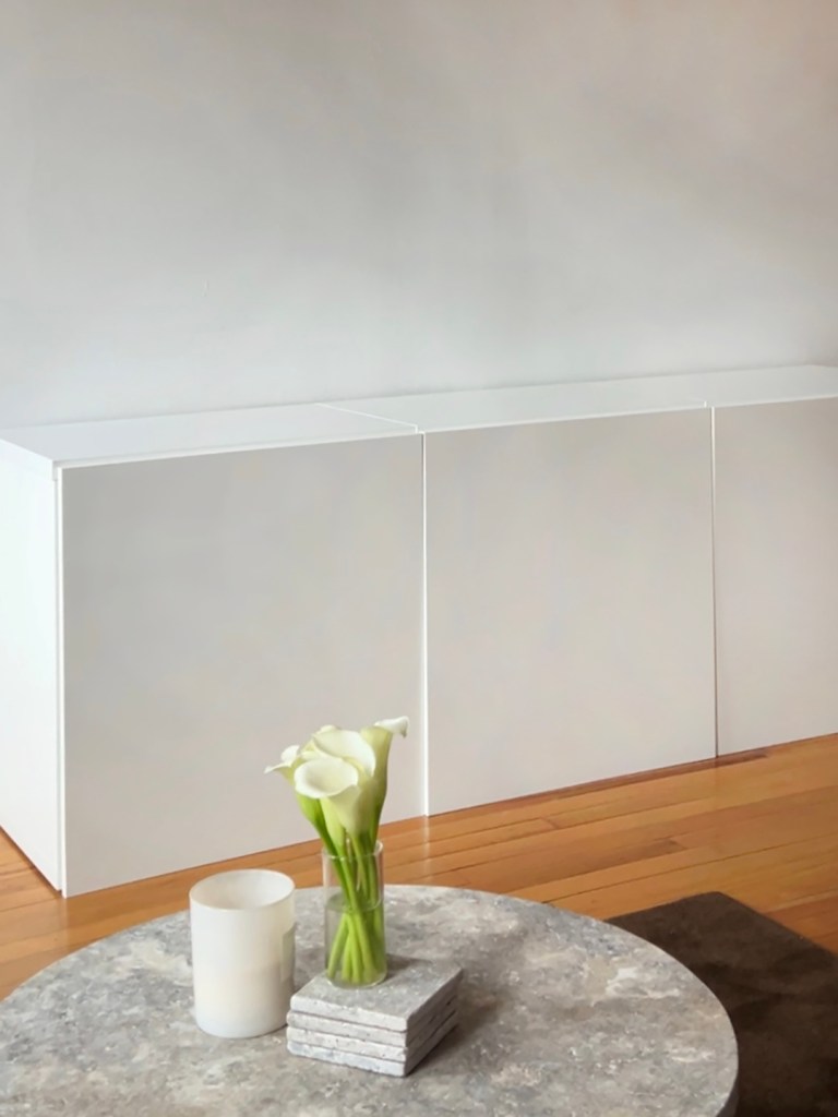 This IKEA Besta Hack Nails the Chrome Trend for Just $60 | domino