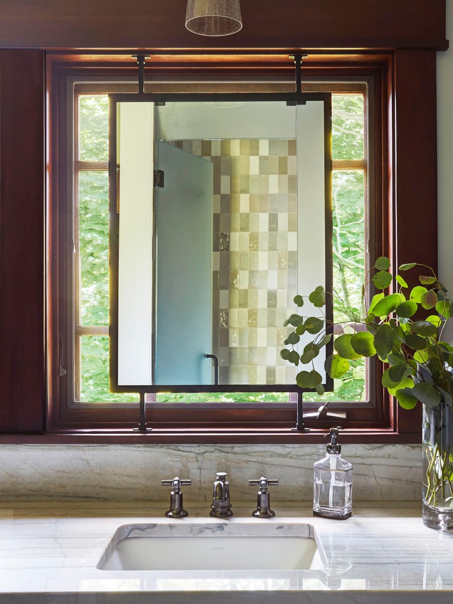 8 Bathroom Mirror Ideas for When There’s a Window in Your Way